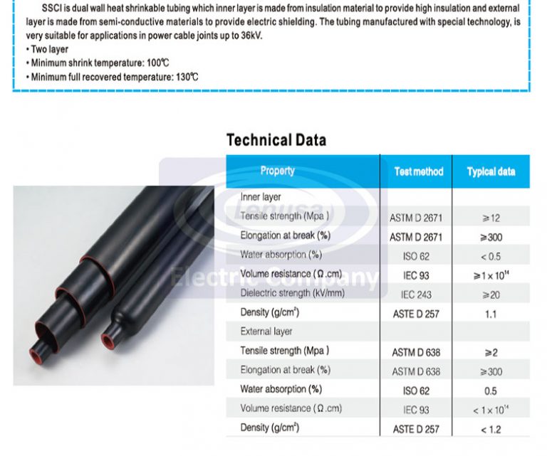 SEMI-Conductive and Insulaion Double Layer Heat Shrinkable Tubing (SSCI ...